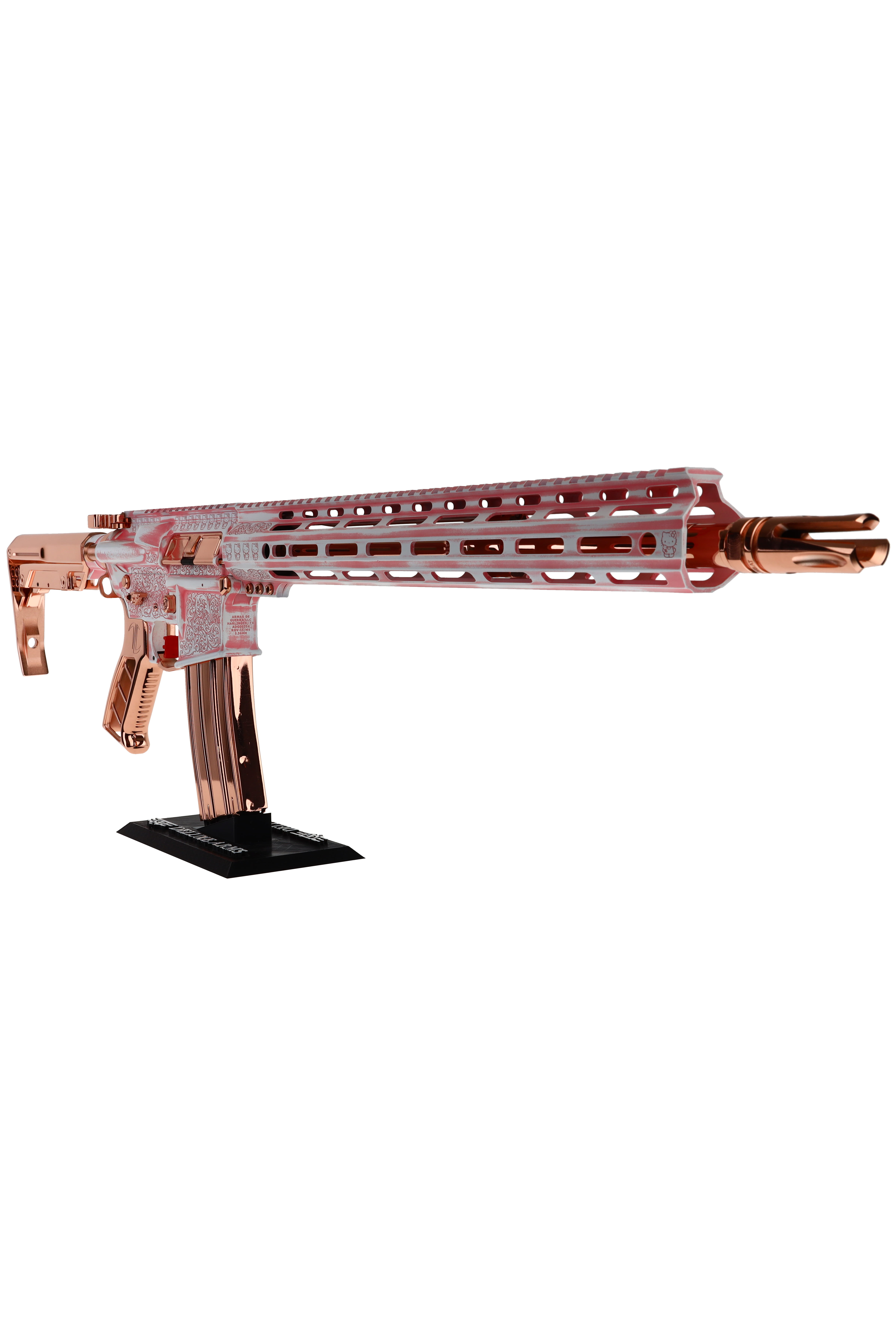 Custom Rose Gold AR-15 | Hello Kitty 50th Anniversary Rifle