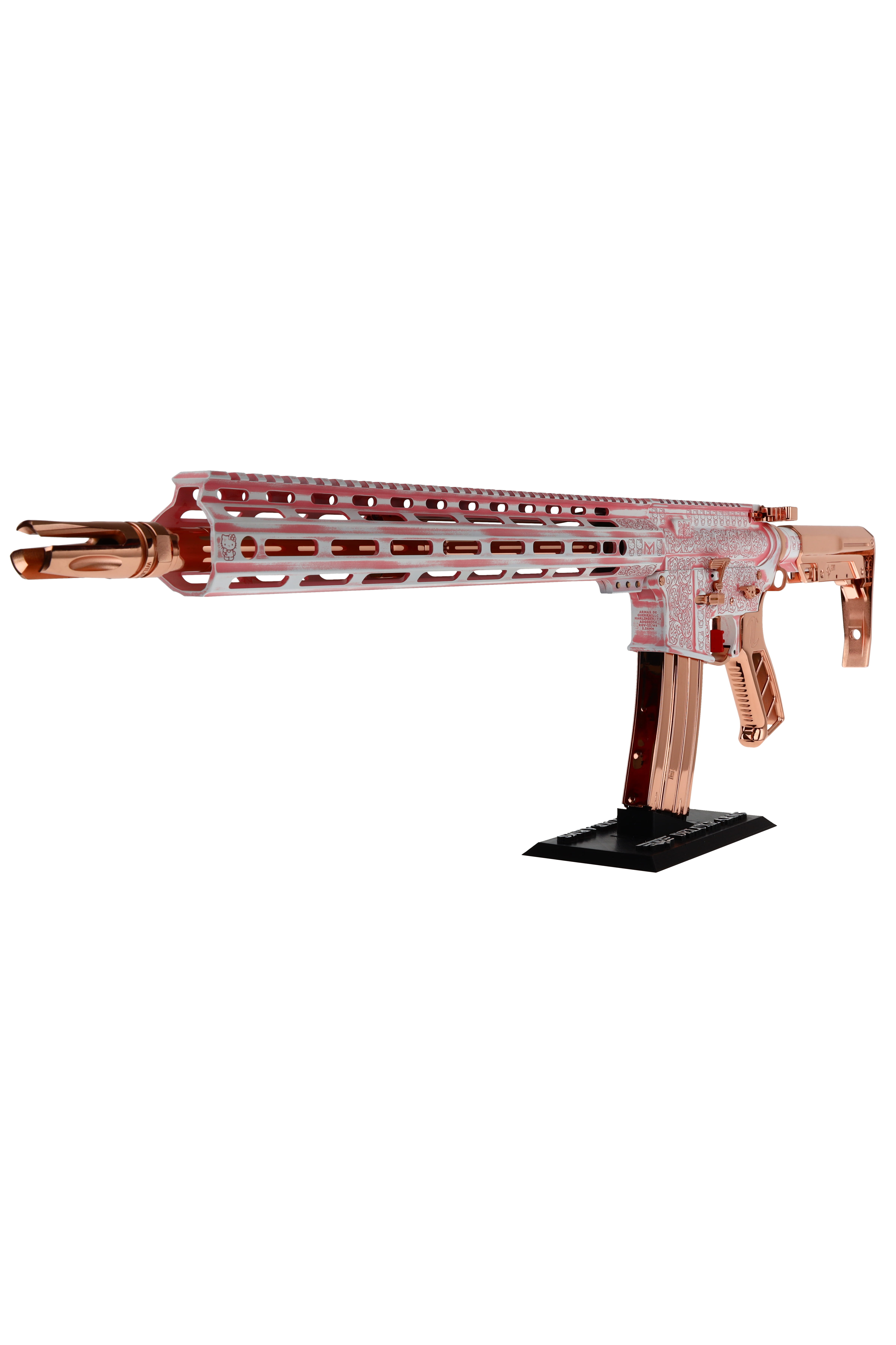 Custom Rose Gold AR-15 | Hello Kitty 50th Anniversary Rifle